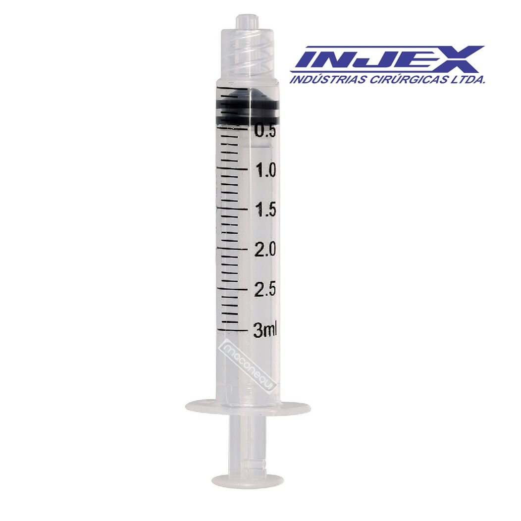 Seringa 03 ml Luer Lock Injex - Maconequi