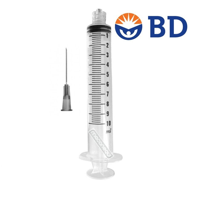 Seringa 10 ml Luer Lock com Agulha 25X7 BD - Maconequi